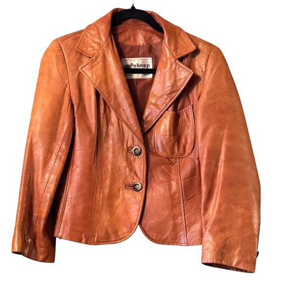 Sheep Mates | Jackets & Coats | Sheep Mates Vintage 7s Short Leather 8 ...
